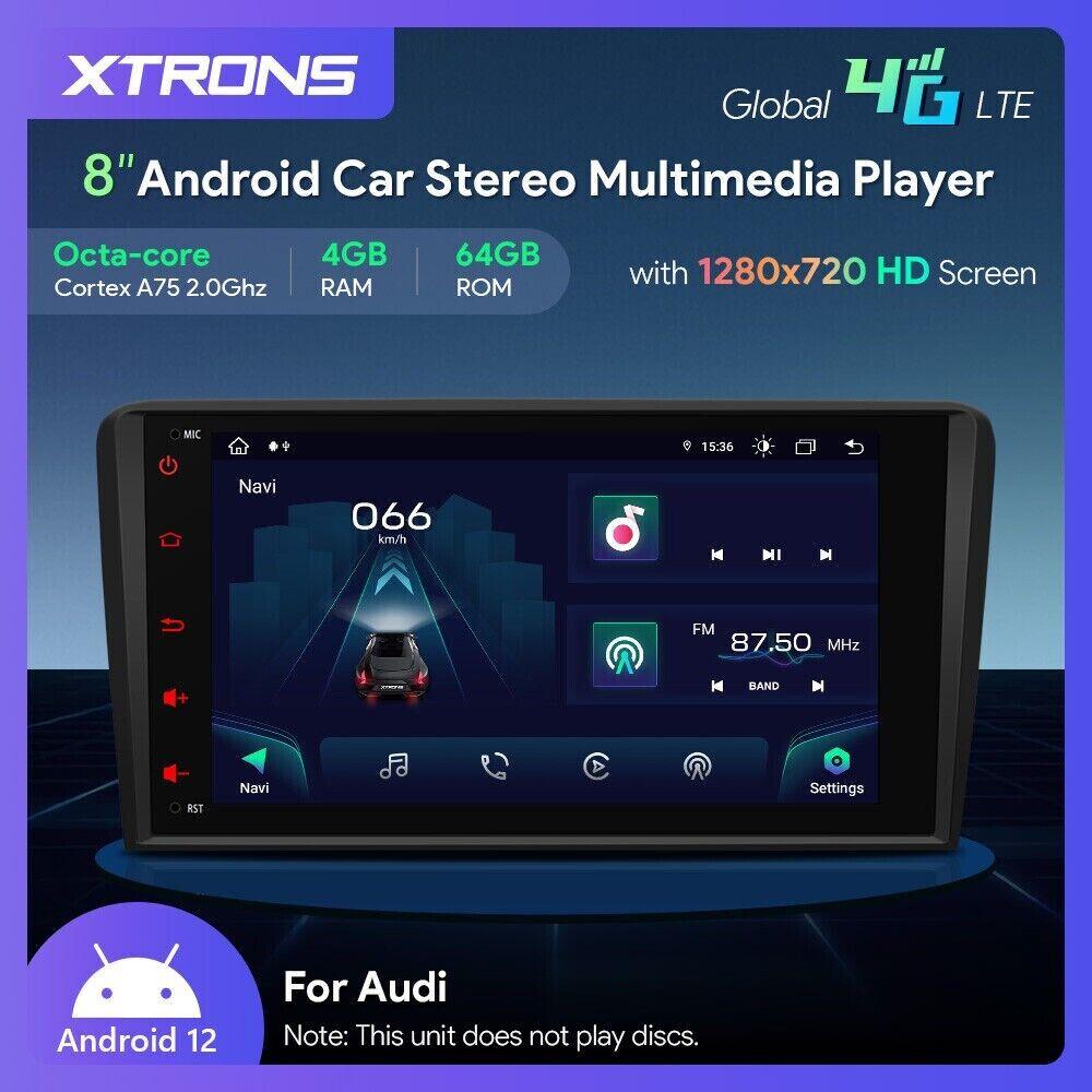 XTRONS IA82A3AL AUTORADIO GPS Audi A3 Android 12 4GB RAM 64GB ROM 8CORE WiFi 4G CARPLAY ANDROID AUTO