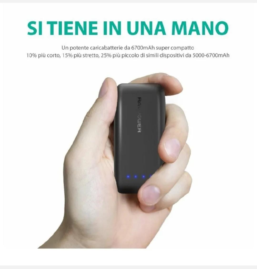 Batteria esterna 6700mAh 2.4A RAVPower® RP-PB060