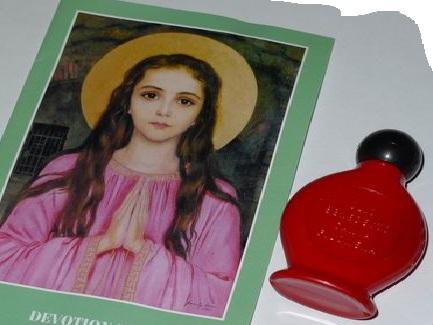 St Philomena's holy oil and chaplet